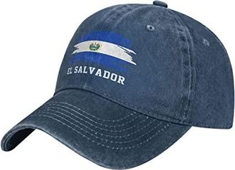 Generic Sun Protection Casquettes Drapeau Salvadorien Denim Salvadorien Anti-Soleil Casquette Trucker Unisexe Chapeau pour Ext&eacute;rieur Hip Hop Course