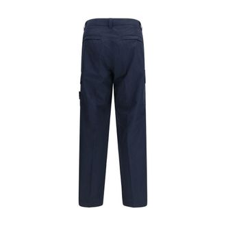 Stone Island Mens Blue Cotton Cargo Pants