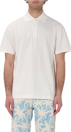 Palm Angels Homme, Tops, Blanc, Taille: XL Polo Classique