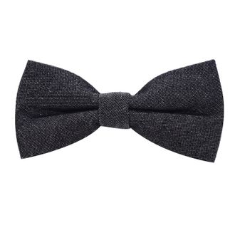 DonDon Herren Jeans Fliege Schleife gebunden 100% Baumwolle schwarz