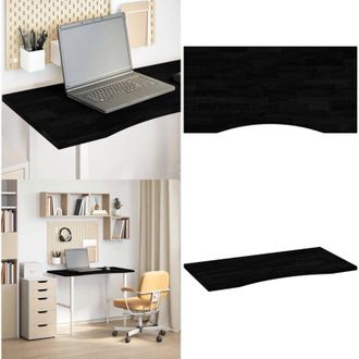 vidaXL Vidaxl - Schreibtischplatte Dunkelbraun 100x50x2,5 cm Massivholz Eiche