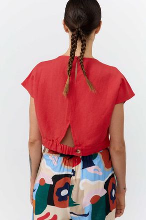 Suite13lab Damen vegan Top Hebron Rot