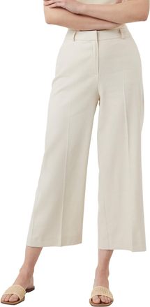 Comma Ankle-Hose aus Leinenmix mit weitem Bein