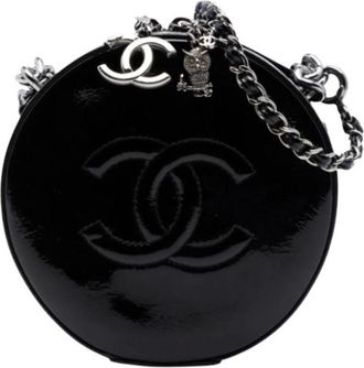 Chanel Sac Mini Satchel en Cuir Verni Pre-owned - Femme - Pre-owned - Noir - Taille: ONE Size