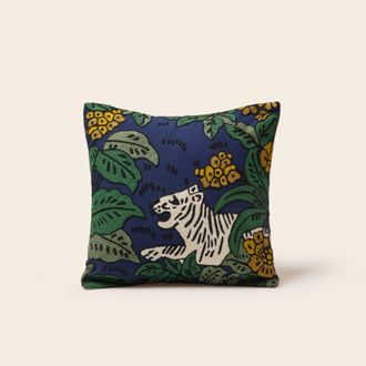 Madura Housse De Coussin Tigris Encre - BLEU