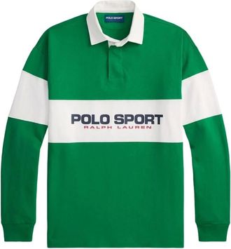 Ralph Lauren Homme, Tops, Multicolore, Taille: L Polo &agrave; Manches Longues Ray&eacute;