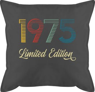 Shirtracer Kissen 50x50 - 50. Geburtstag - Limited Edition 1975 - 50 x 50 cm - Grau - geschenke für männer 50.geburtstag geschenk einen jährigen 50th 1972 männer