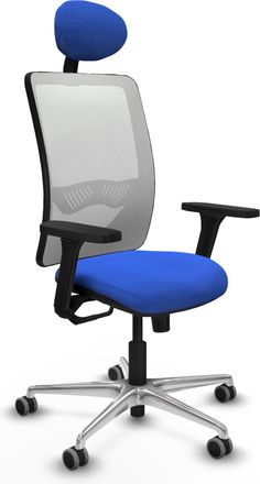 Piqueras y Crespo Economalla Stuhl Zulema mit 3D-Armen, h&ouml;henverstellbarer Lendenwirbelst&uuml;tze und festem Kopfteil, ausgestattet mit Sincro 3 Positionen und Schneidescha