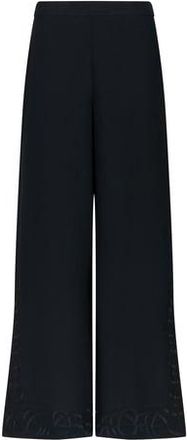 By Malene Birger Pantalon large brod&eacute; en lin