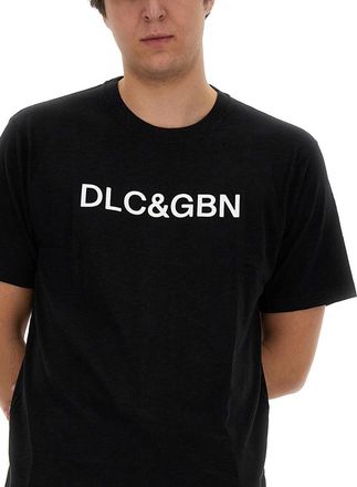 Dolce & Gabbana Logo-Embellished T-Shirt - Black