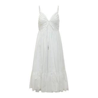 Michael Kors Baumwoll-Popeline-Midikleid - - Dresses - Damen - Wei&szlig; - S