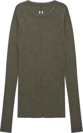 Rick Owens Femme, Tops, Vert, Taille: 44 FR T-shirt &agrave; manches longues et col rond