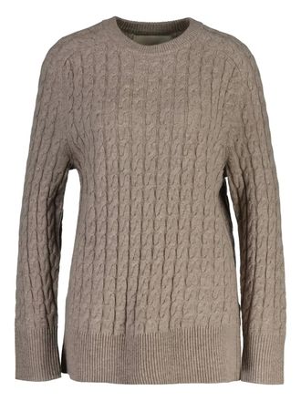 GANT Pullover mit Zopfmuster - Nude