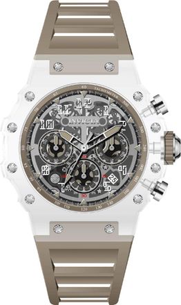 Invicta Racing 69684 Herrenuhr - Quarzwerk - Acryl mit silbernem Zifferblatt - 43 mm