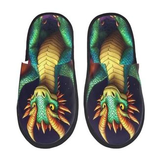 Generic Dragon Fantaisiste Couleur Cool Femme Homme Chaussures De Maison Chaud Slippers Antid&eacute;rapantes Chaussons Pour Int&eacute;rieur Ext&eacute;rieur Automne M