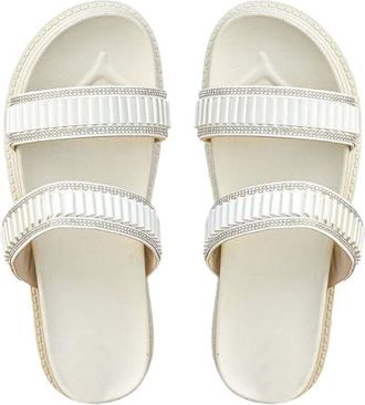 Generic Chaussures de plage pour femme - Avec semelle &eacute;paisse - Creux - Pour les loisirs - Semelle &eacute;paisse - Sandales pour femme, Blanc., 42 EU