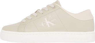 Calvin Klein Damen Classic Cupsole Lowlaceup LTH Wn Yw0Yw01444 Sneakers, Beige (Eggshell/Whisper Pink), 40 EU