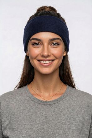 Zwillingsherz Stirnband ZWILLINGSHERZ Knoten, Damen, blau (navy), Strick, Kaschmir, M&uuml;tzen Stirnband, Cashmere, Feinstrick