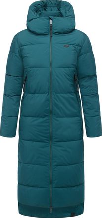 Ragwear Damen Wintermantel Warmer wasserdichter und atmungsaktiver Steppmantel extralang mit Kapuze Patrise YOUMODO Pine Green25 Gr. L