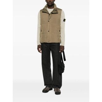 Stone Island Padded Crinkled Polyamide Gilet - Brown