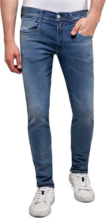 Replay Herren Jeans Anbass Slim-Fit Hyperflex mit Stretch, Medium Blue 009-1 (Blau), 34W / 36L