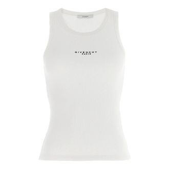 Givenchy Geripptes Baumwoll-Tanktop - - Tops - Damen - Wei&szlig; - XS