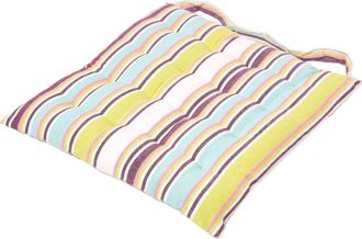 Homescapes Stuhlkissen Osaka 40x40 cm bunt gestreift - Sitzkissen Outdoor/Indoor, Oeko-TEX-Zertifiziert, Sitzpolster waschbar für Esszimmer-, Küchen- & Gartenstü