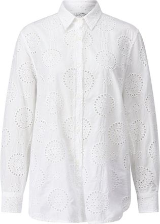 Caliban Bluse mit Lochmuster