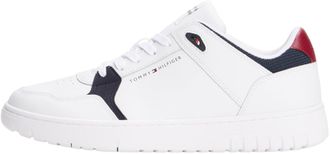Tommy Hilfiger Herren Basketball Sneaker aus Leder, Weiß (White), 43