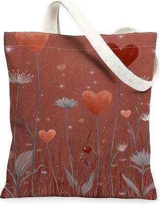 Generic Sacs fourre-tout romantiques en toile, motif floral vintage, sacs d&eacute;picerie l&eacute;gers et lavables, parfaits pour les voyages en plein air au printemps, r