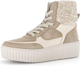 Gabor Damen Schn&uuml;rstiefeletten, Frauen Schn&uuml;rboots,Wechselfu&szlig;bett,Best Fitting,Warmfutter,Stiefel,Bootee,Booties,Desert/Panna,38.5 EU / 5.5 UK