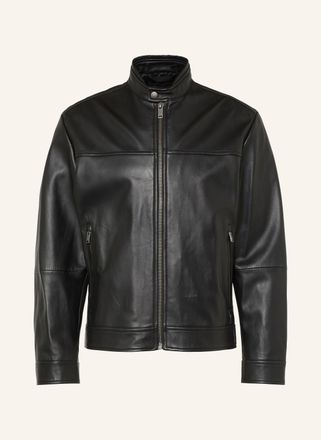 HUGO BOSS Lederjacke Joslay schwarz