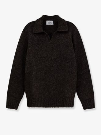 Alpha Studio Wool blend ribbed collar sweater - ALPHA-STUDIO - gender_Man