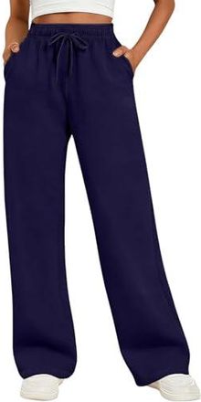 Generic Pantalon De Sport Femme Chic D&eacute;t&eacute; Long Pants Respirant Classique Pas Cher Sweatpants Tendance Chic Elegant Surv&ecirc;tement D&eacute;tente Mode Taille Elastique 2