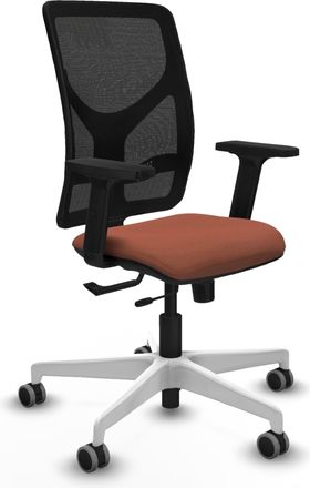 Piqueras y Crespo Schreibtischstuhl mit Armlehnen und hoher R&uuml;ckenlehne, Kaffeefarben, h&ouml;henverstellbare Lendenwirbelst&uuml;tze, ausgestattet mit Syncro/Traslack und Schnei