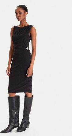 Guess Kleid für den Alltag W5YK27 KAQL2 Schwarz Regular Fit