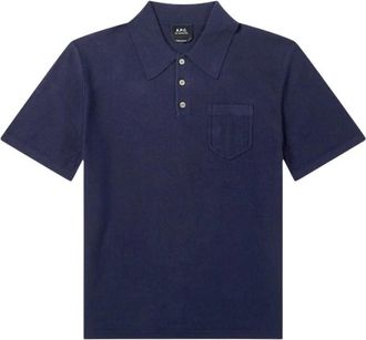 A.P.C. A.p.c., Homme, Tops, Bleu, Taille: XL &Eacute;liot Polo