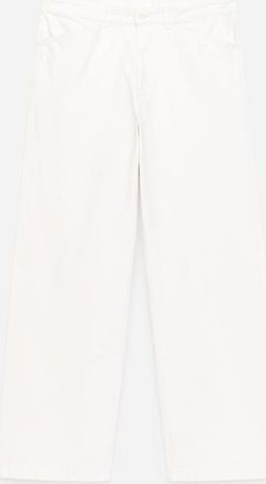 Arket Lockere Canvas-Hose -Wei&szlig;