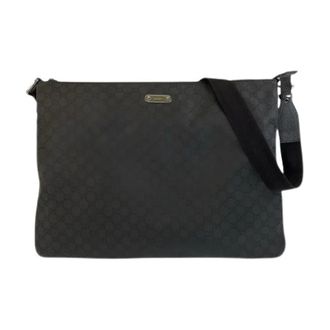 Gucci Sac bandouli&egrave;re en nylon et cuir Pre-owned - Homme - Pre-owned - Noir - Taille: ONE Size