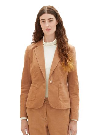 Tom Tailor Damen 1038704 Cord Blazer mit Brusttaschen, 32171-blush Mahogany, 36