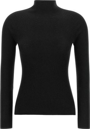 PESERICO Pull col montant c&ocirc;tel&eacute; - Femme - Pulls - Noir - Taille: 40 FR
