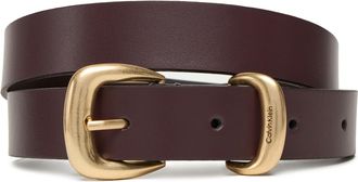 Calvin Klein Dameng&uuml;rtel Calvin Klein Sarah 2 Piece Logo Buckle Belt LV04K7012G Braun