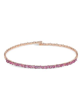 Suzanne Kalan 18kt Rotgold-Choker mit pinkem Saphir