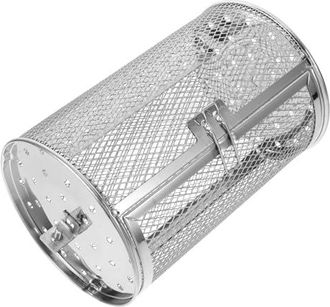 Garneck Panier Barbecue Rotatif Cylindrique Acier R&eacute;sistant Pour Grill Maison Et Panier Grillage Uniforme Pour Noix Arachides Et Ch&acirc;taignes