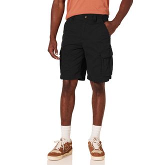 Amazon Essentials Herren 25cm Cargo-Shorts in klassischer Passform (erh&auml;ltlich in Big & Tall), Schwarz, 52W