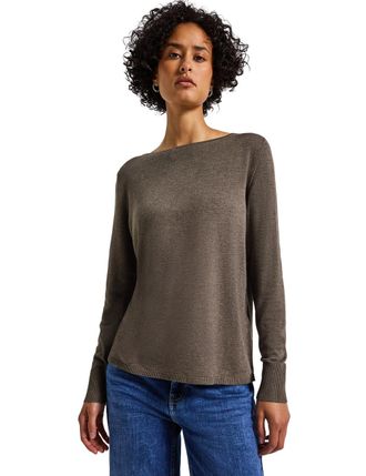 Street One Basic Pullover Nomad Brown Mel. 34