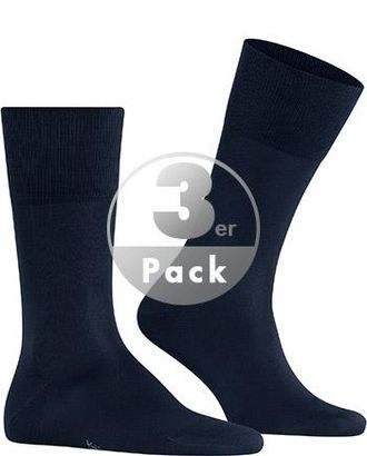 Falke Herren Socken blau Baumwolle unifarben