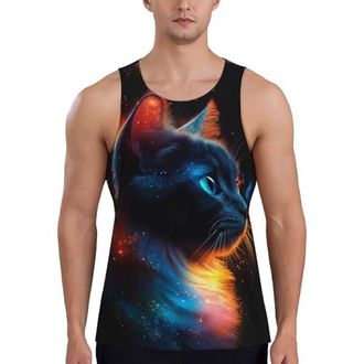 Generic D&eacute;bardeur respirant &agrave; s&eacute;chage rapide sans manches pour homme pour entra&icirc;nement &agrave; la plage S &agrave; 4XL, Chat Papillon 5, XXL