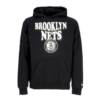 New Era Homme, Sweatshirts et sweats &agrave; capuche, Noir, Taille: L NBA Script Oversize Sweat &agrave; capuche Noir/Blanc