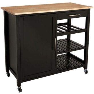 Atmosphera Atmosphera - Desserte grand modèle Claude noir créateur dintérieur